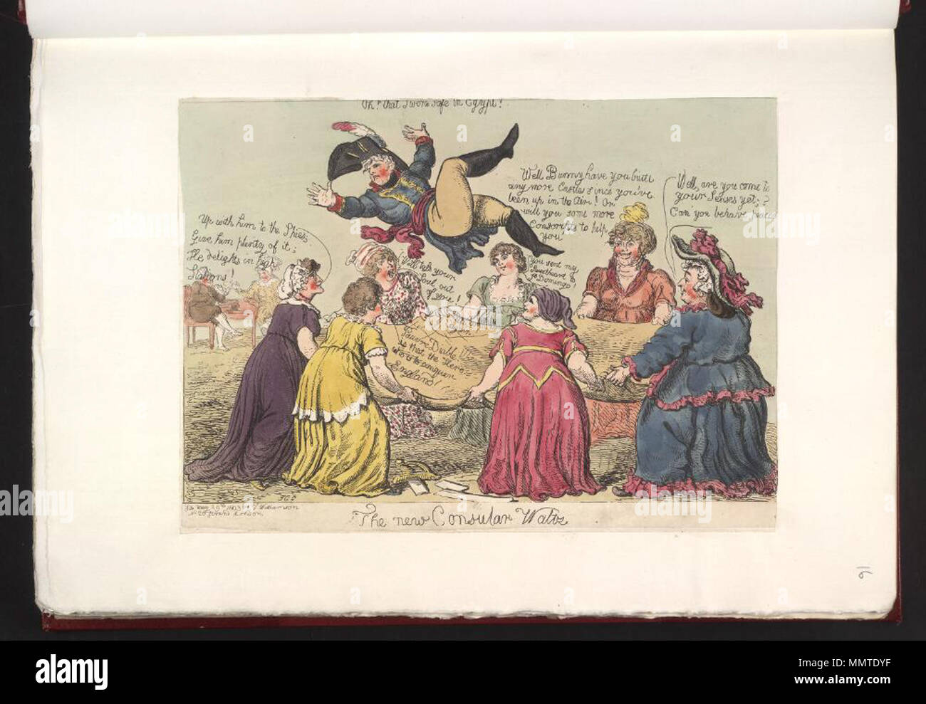 . Caricature of Napoleon I. (British political cartoon); Women of ...