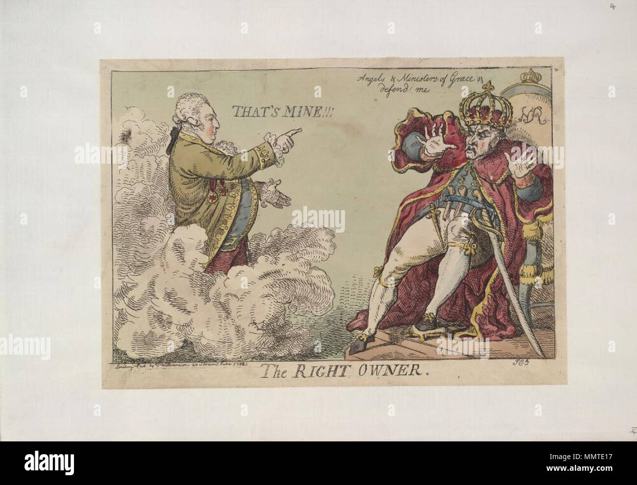. Caricature of Napoleon I. (British political cartoon); The ghost of ...