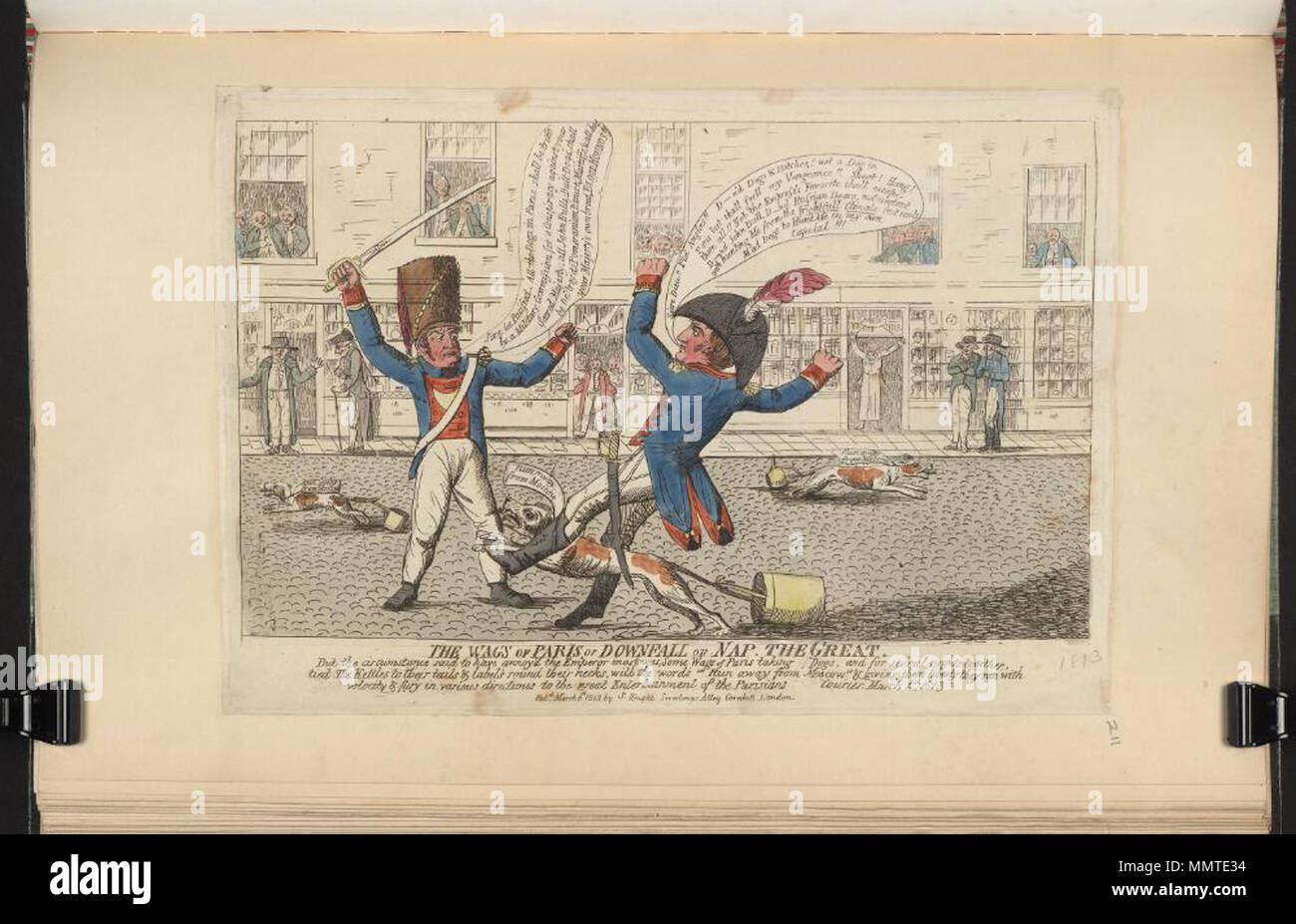 . Satire on Napoleon's Russian campaign. (British political cartoon ...