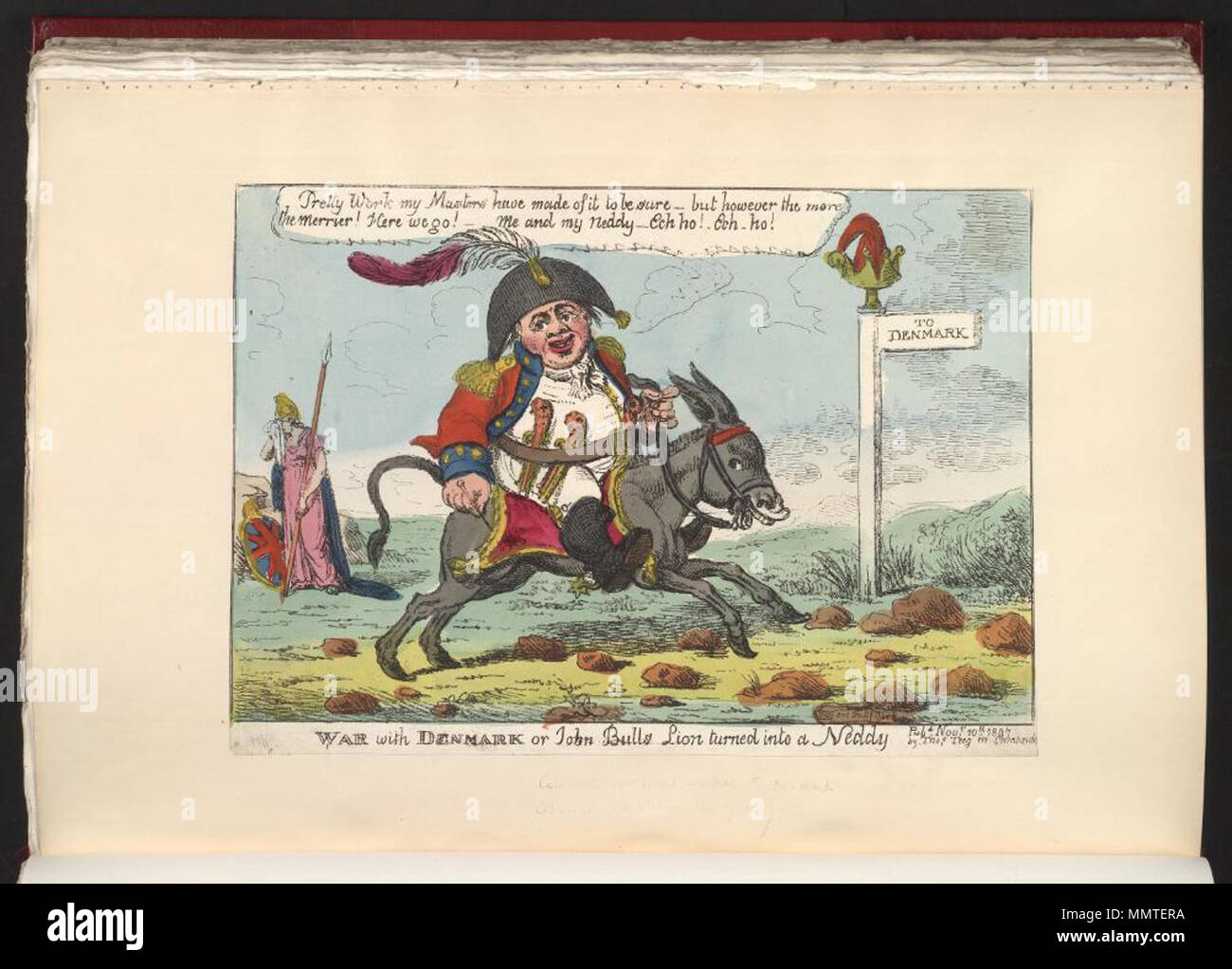 . Satire on the Napoleonic wars. (British political cartoon); John Bull ...