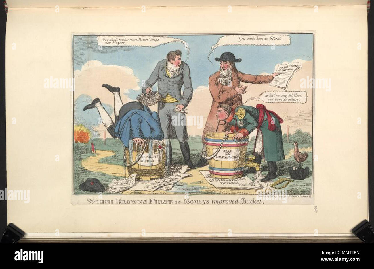 . Satire on the Napoleonic wars and restrictions on trade. (British ...