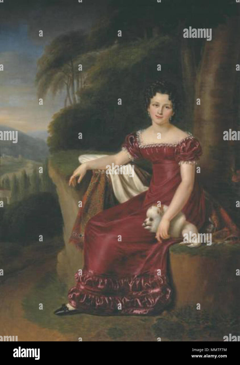 . Portrait of Barbara Albrecht (1803-1831) . 1822. Yakovleva Varvara ...