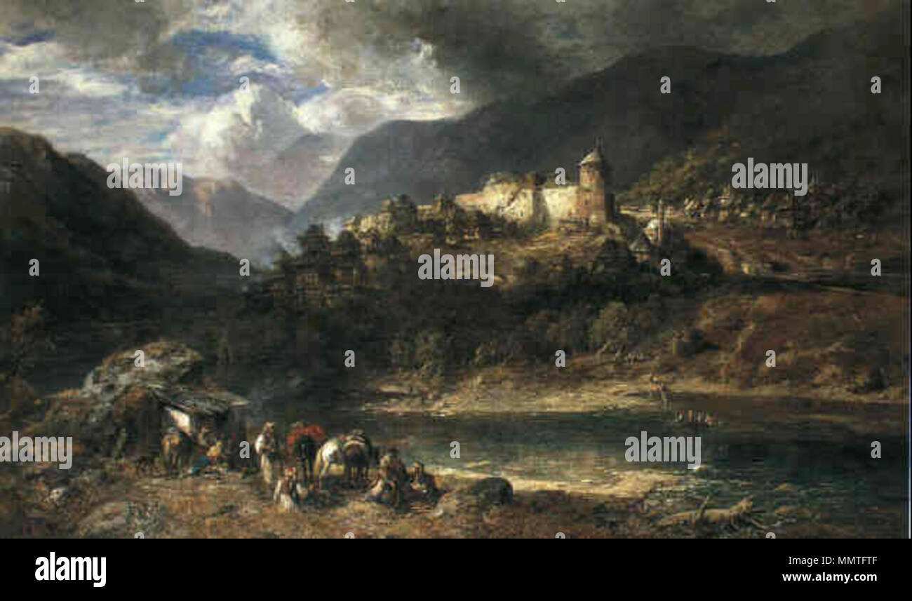 . English: Painting by Carl Ebert (1821-1885) of 18th century Bosniaks ...
