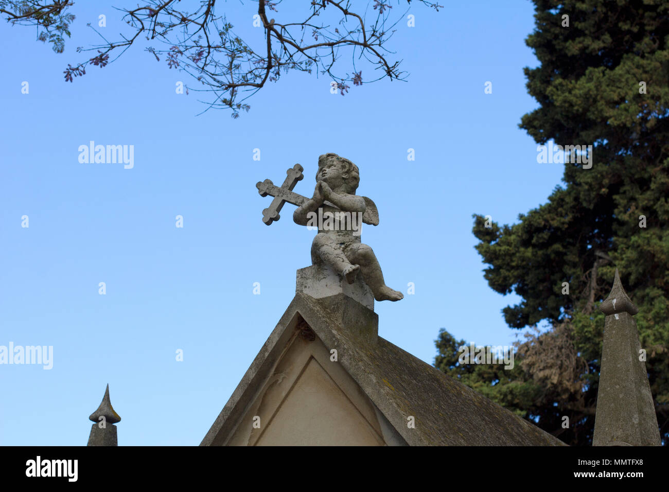 Angel. Sao Martinho cemetery. Funchal Stock Photo - Alamy