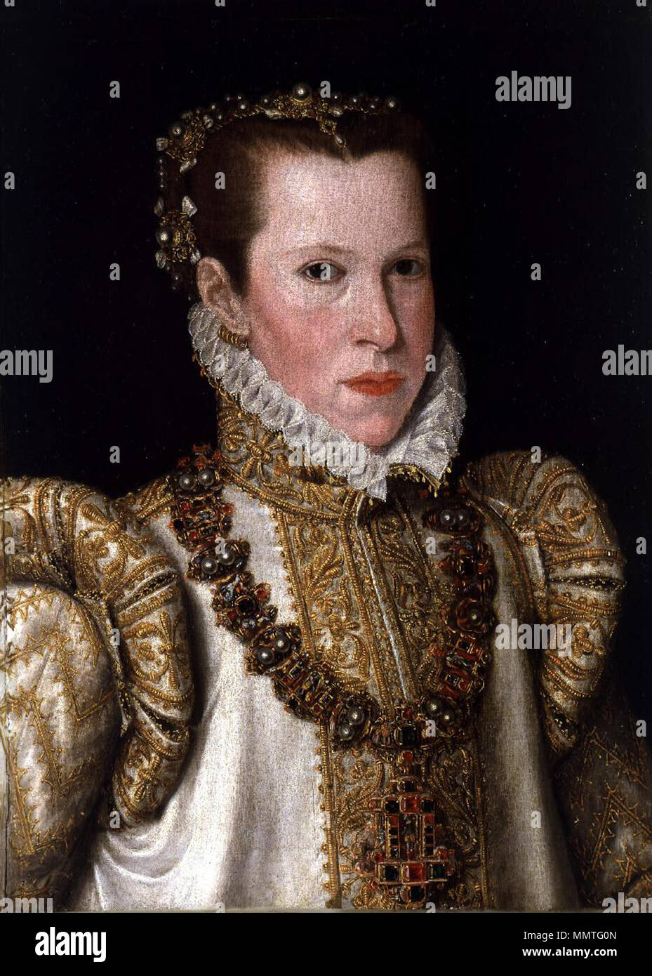Portrait of Maria of Portugal, Duchess of Parma (?).. circa 1550 ...