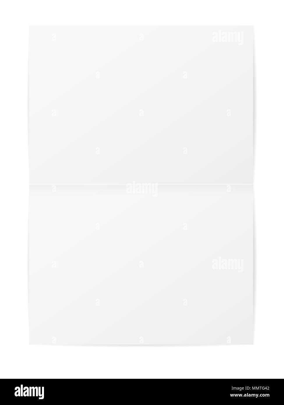 Folded paper on a white background. Vector illustration Stock Photo - Alamy