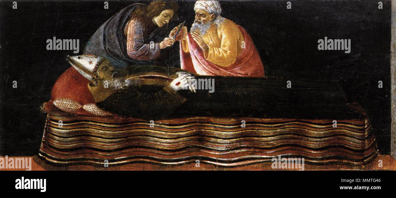 . BOTTICELLI, Sandro Extraction of St Ignatius' Heart Tempera on panel ...