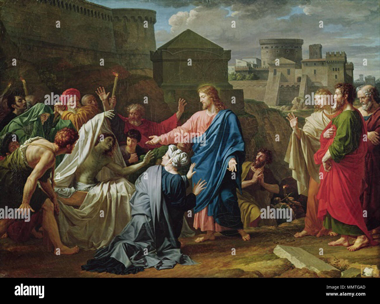 French: Jesus ressuscitant le fils de la veuve de Naim Jesus ...