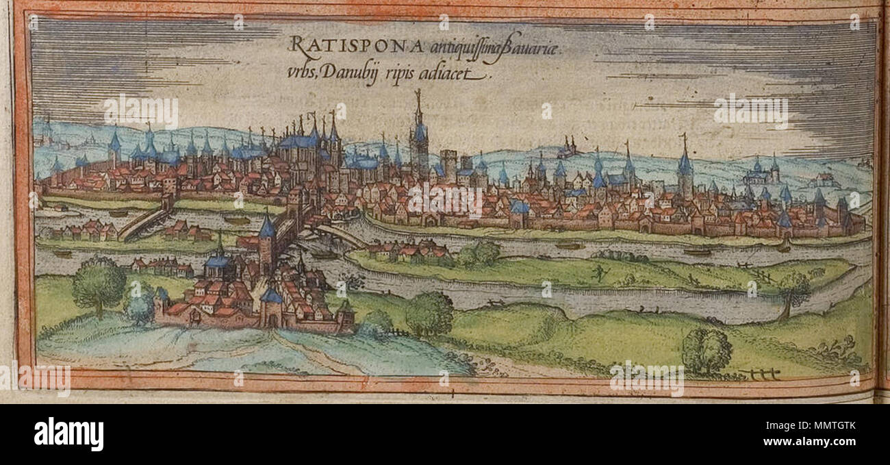 . Regensburg . 1572. Georg Braun; Frans Hogenberg Braun Regensburg UBHD ...