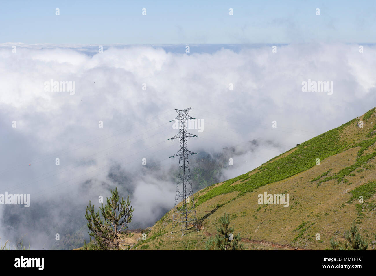 Pylon field aerial hi-res stock photography and images - Alamy