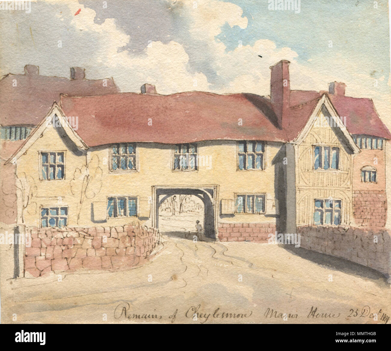 . English: A painting by William Henry Brooke depicting the remains of ...