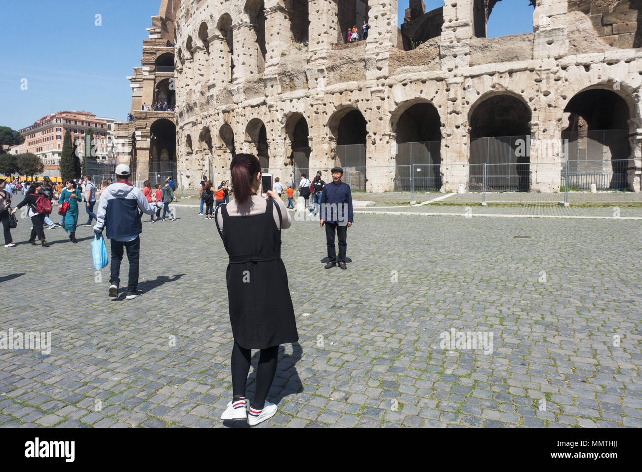 Taking photo of the colosseum hi-res stock photography and images - Alamy