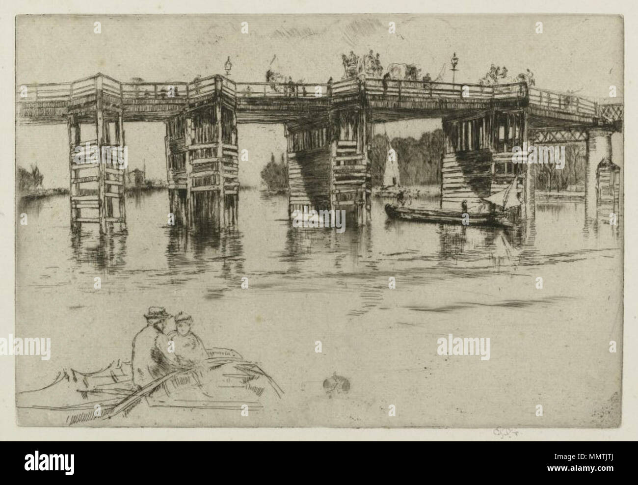 Old Putney Bridge. circa 1879. Brooklyn Museum - Old Putney Bridge ...