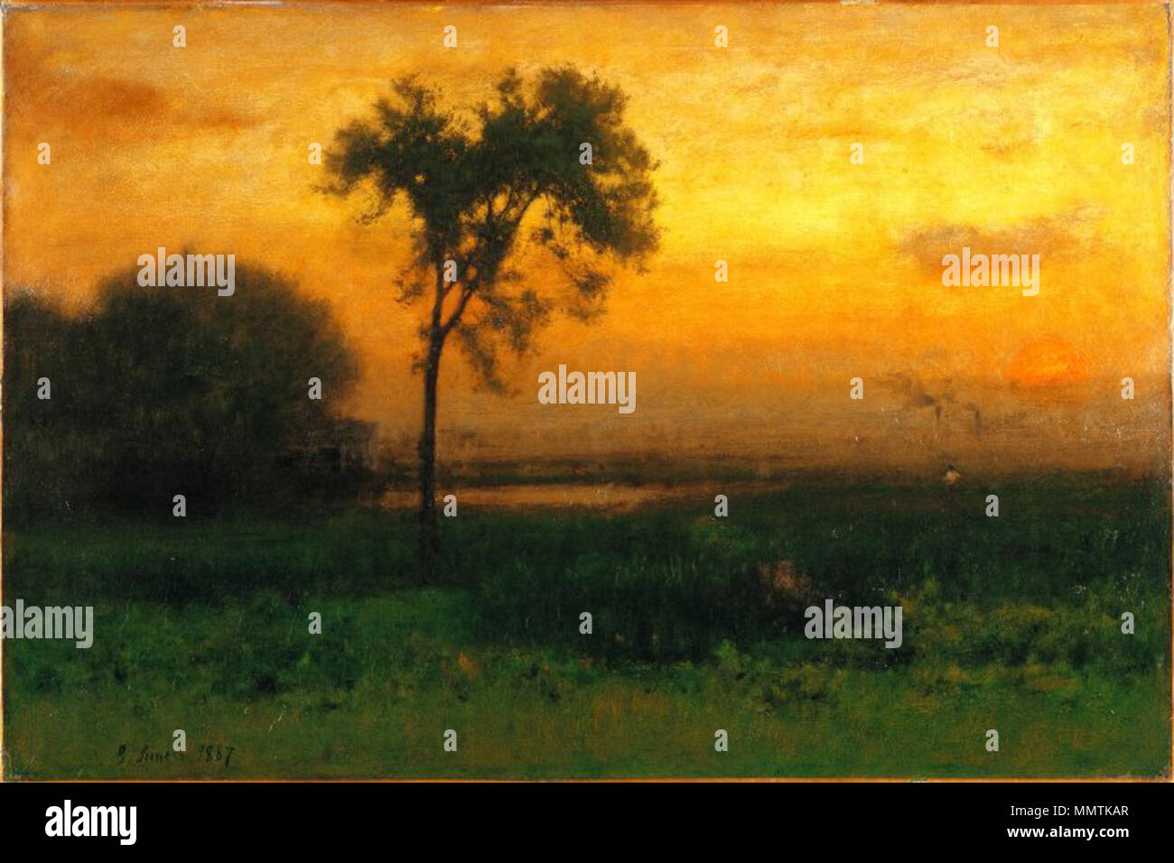 Sunrise. circa 1887. Brooklyn Museum - Sunrise - George Inness ...