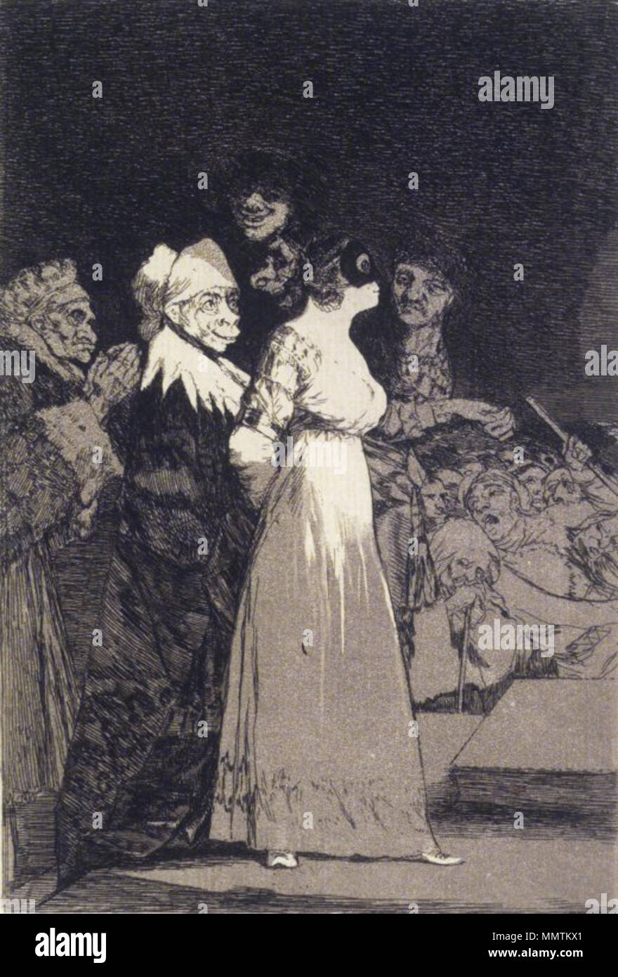 . Part of the series Los Caprichos, a set of 80 aquatint prints created ...