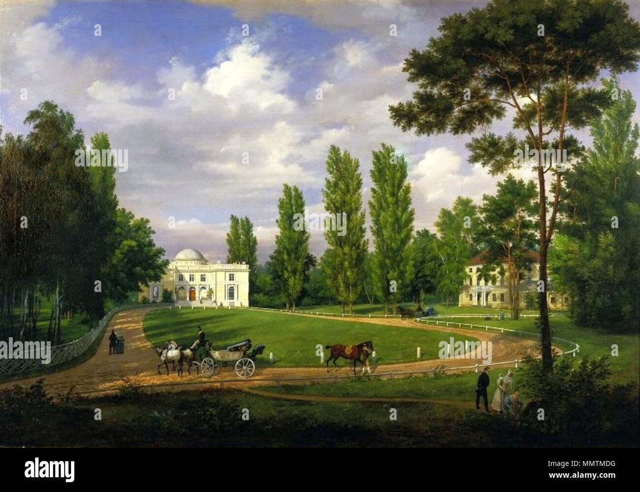 Natolin Palace as seen from the courtyard.. before 1834. Kasprzycki ...
