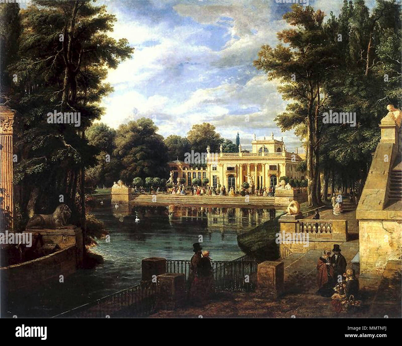 View of the Royal Baths Palace in summer.. between 1836 and 1838 ...