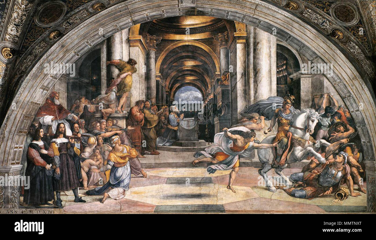 English: The Expulsion of Heliodorus from the Temple . between 1511 and ...