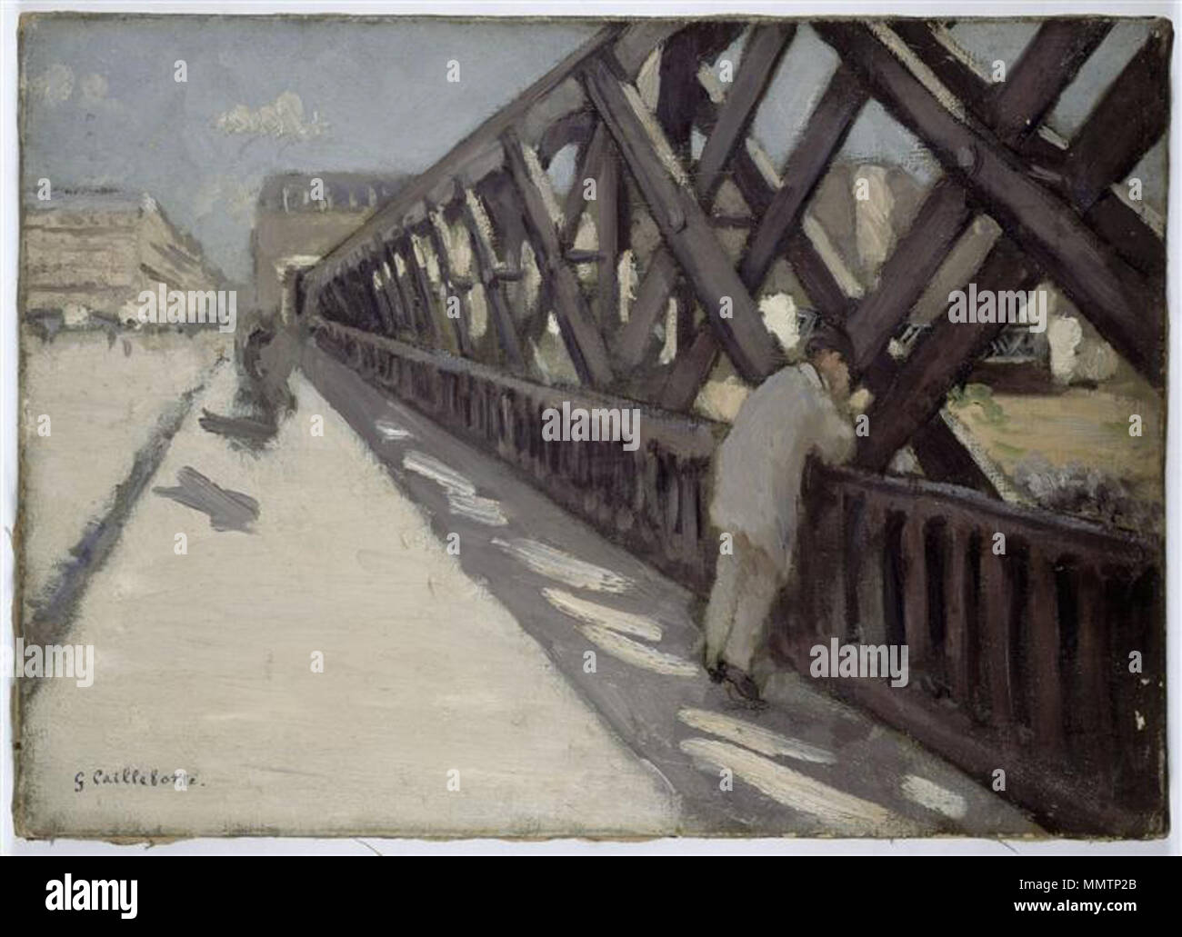. SKetch French: Le Pont de l'Europe. circa 1876. Caillebotte-PontdeL ...