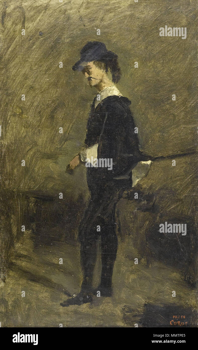 French: Portrait de M. Bigour d'Arras en costume de Hamlet. between ...