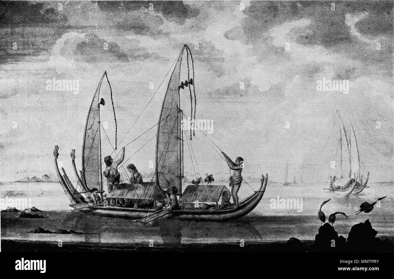 Raiatea canoe Black and White Stock Photos & Images - Alamy