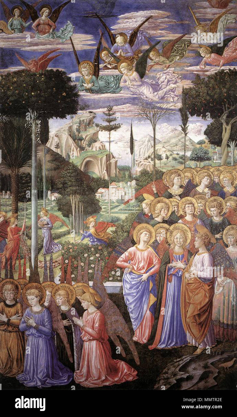 English: Angels Worshipping (right side of the chancel) . between 1459 ...