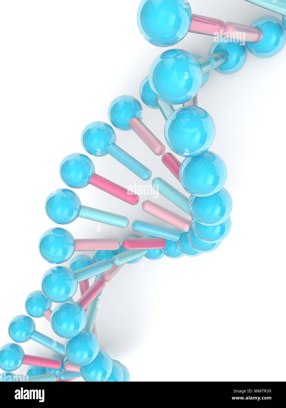 3d render of DNA chain isolated over white background Stock Photo - Alamy