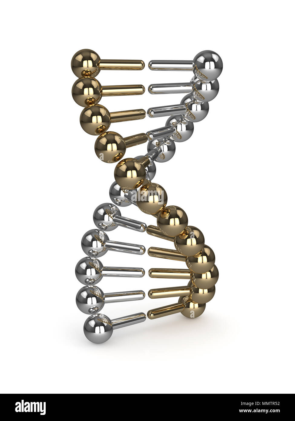 3d render of DNA chain isolated over white background Stock Photo - Alamy
