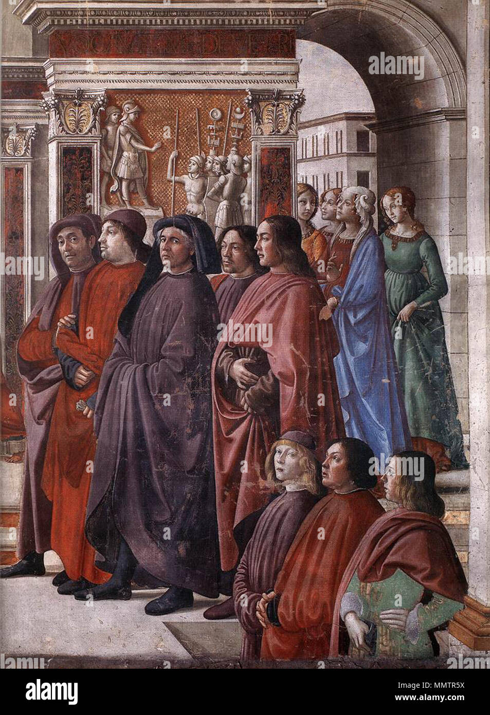 English: Angel Appearing to Zacharias (detail) . between 1486 and 1490 ...