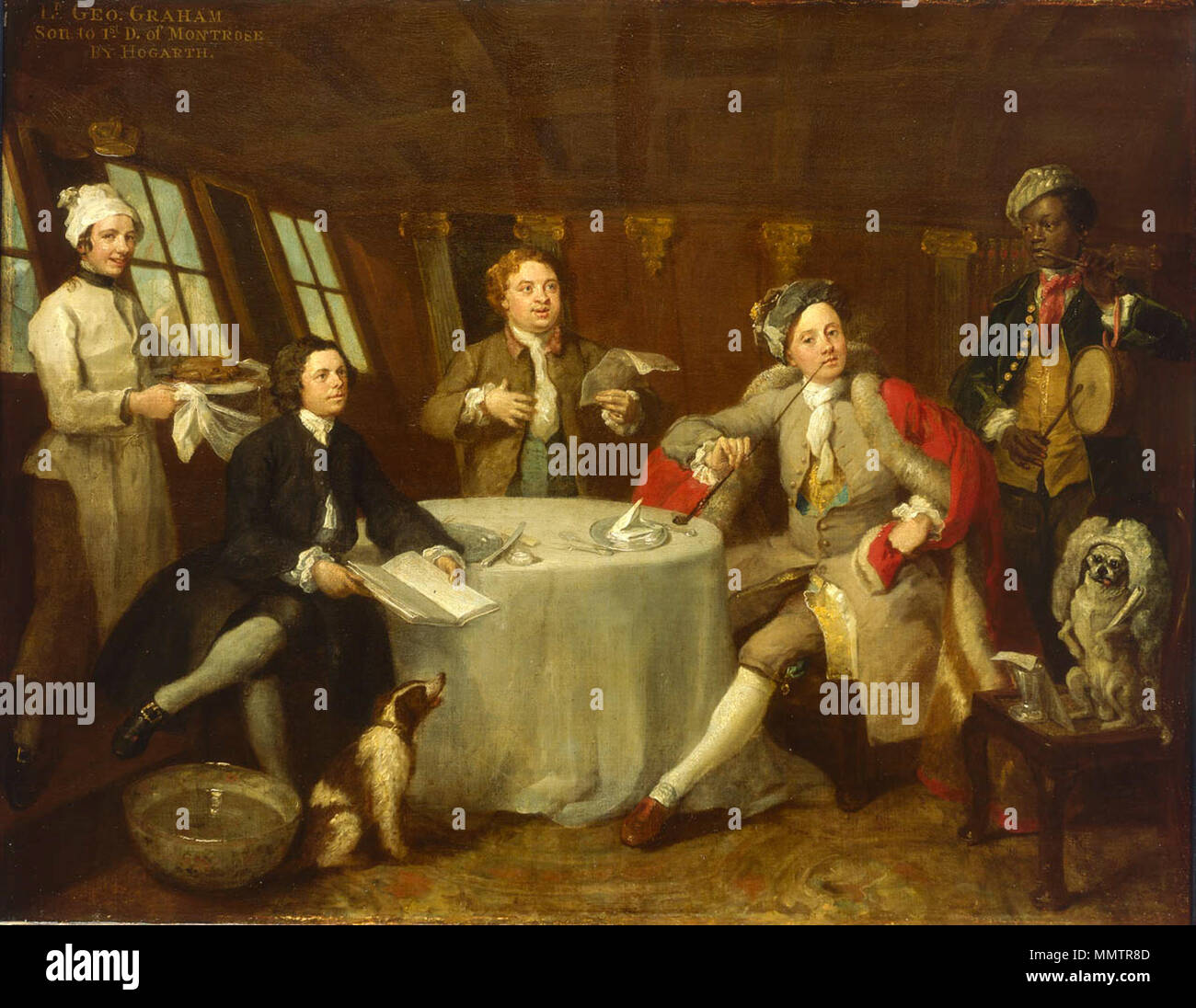 . English: Captain Lord George Graham, 1715-47, in his Cabin. Probably ...