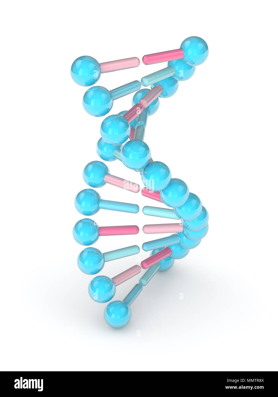 3d render of DNA chain isolated over white background Stock Photo - Alamy
