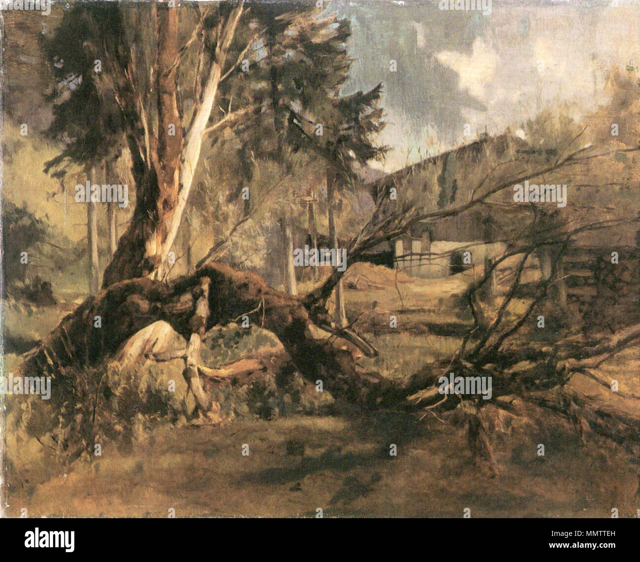 German: Gasthaus Lahnthaler. 1873. Carl Schuch Gasthaus Lahnthaler ...