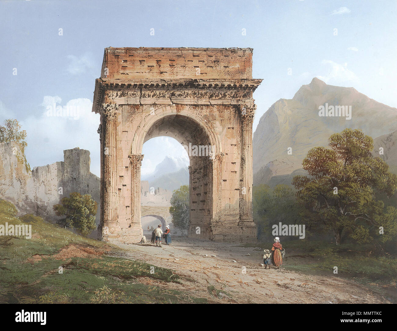 The Arch of Augustus at Susa, Italy Carlo Bossoli - L'Arco di Augusto a ...