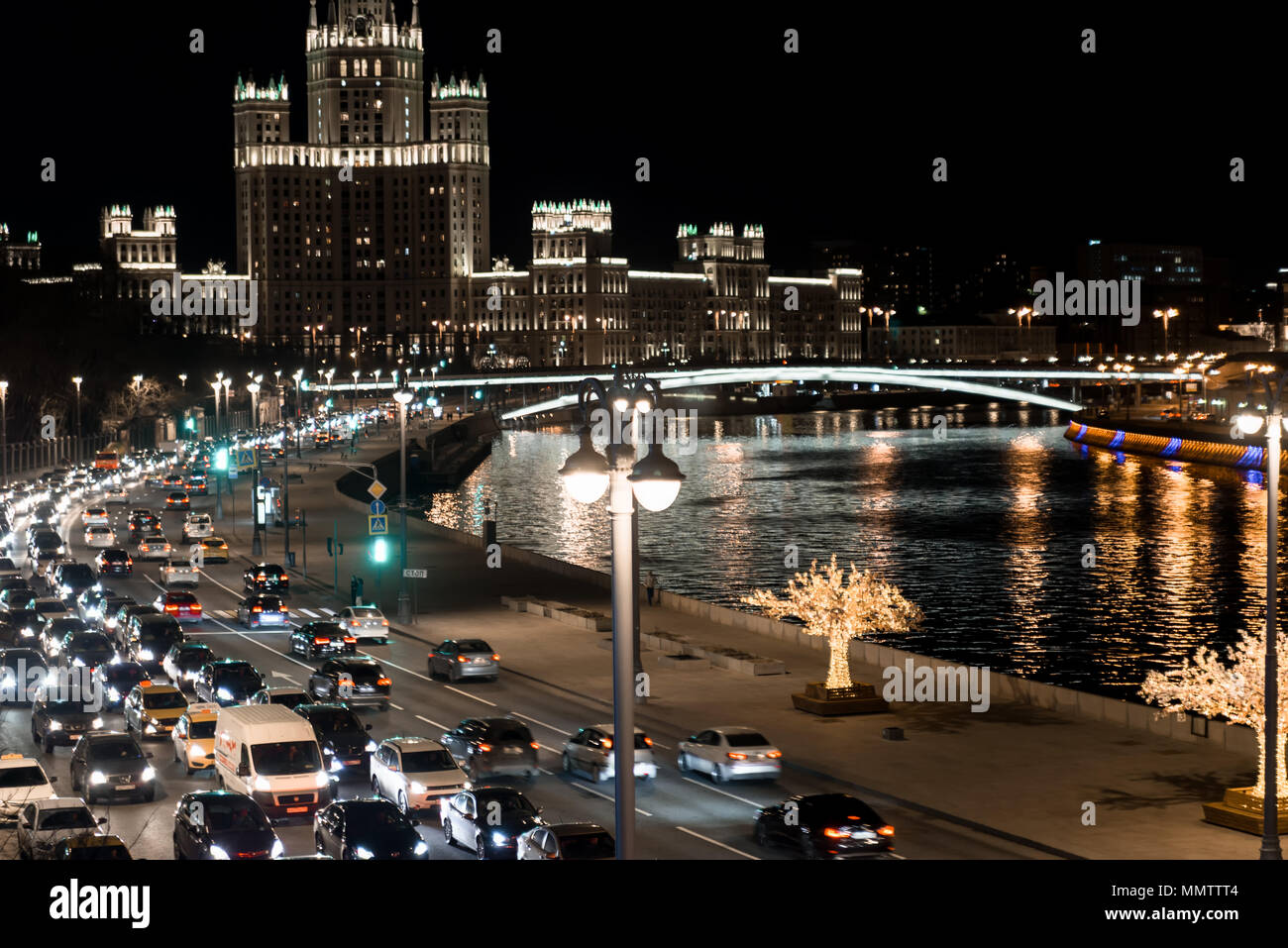 Moscow. Russia. Traffic jam in the center of the metropolis Stock Photo ...