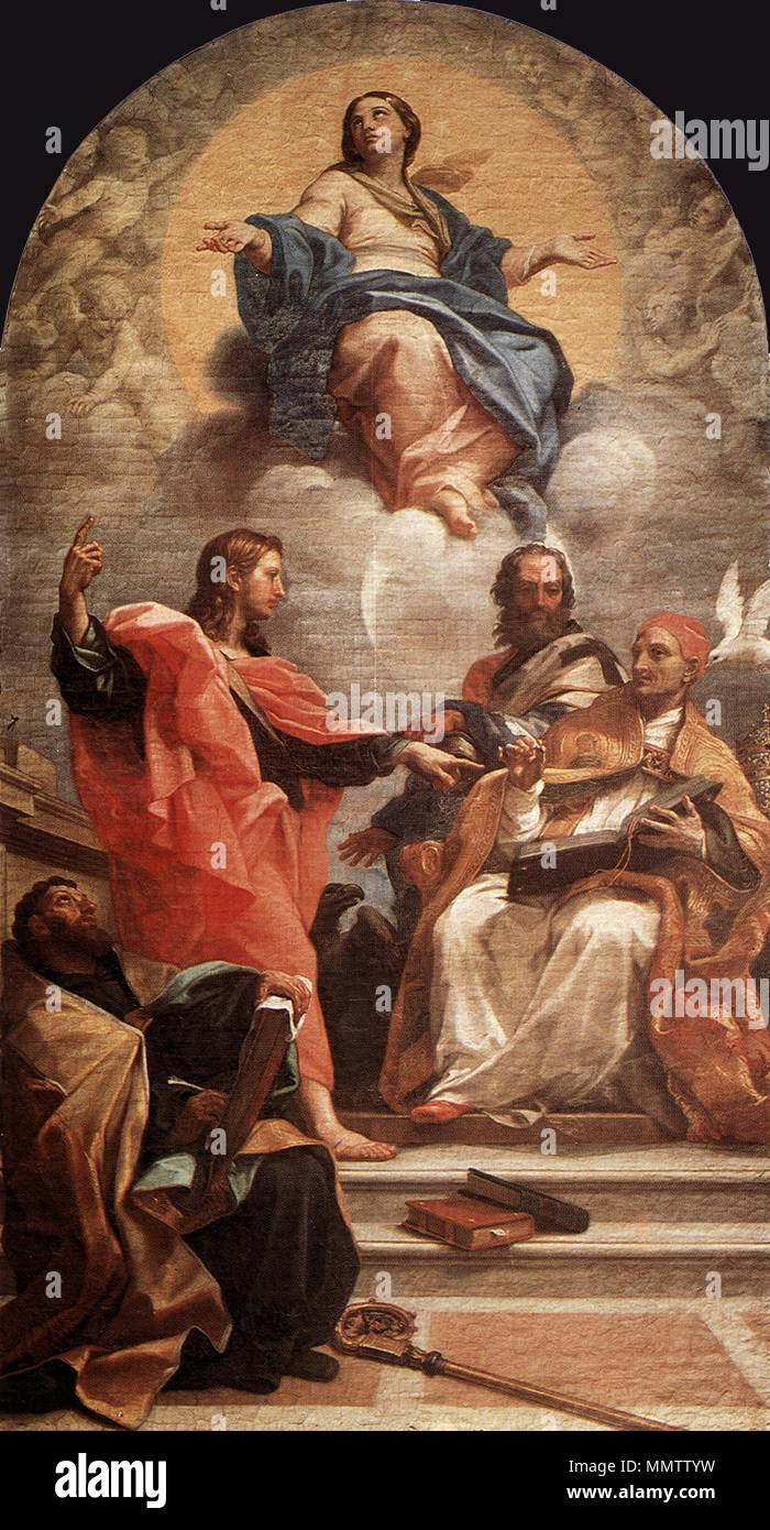 English: Assumption and the Doctors of the Church . 1689. Carlo Maratta ...