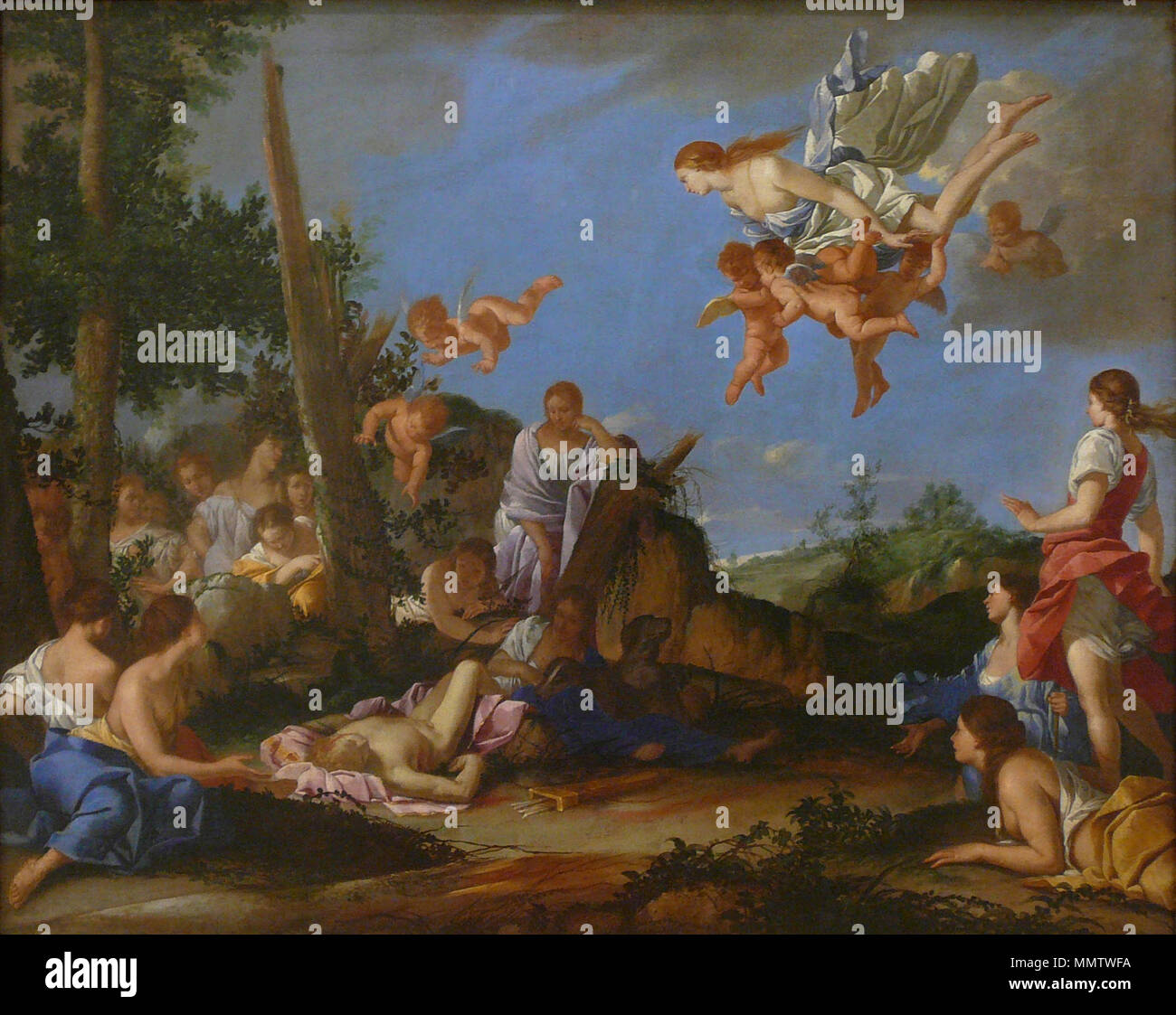 ?eština: Adonis?v poh?eb English: Burial of Adonis . between 1613 and ...