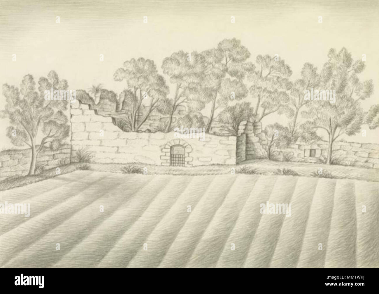 . English: Drawing of Carribber Castle, also known as Rob Gibb's Castle ...