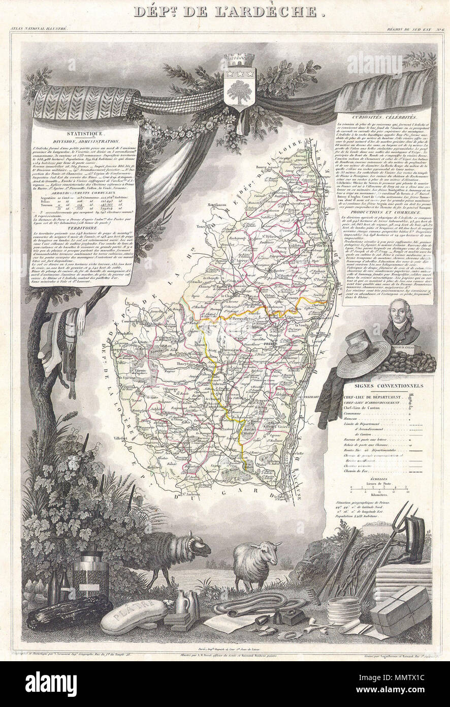 Map of ardeche hi-res stock photography and images - Alamy