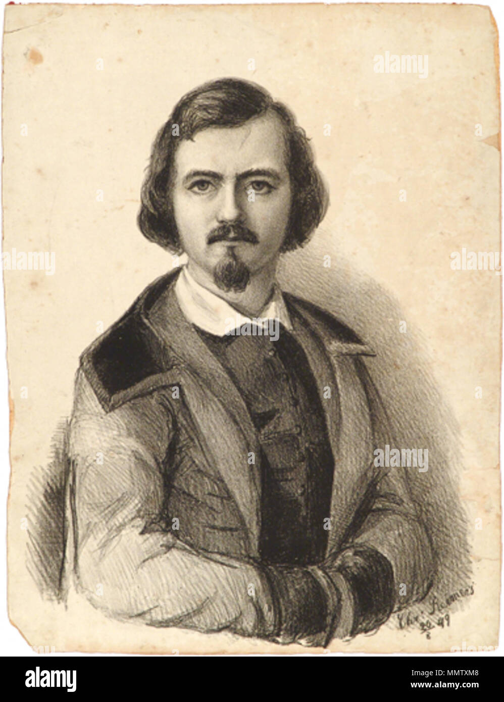 Christian Reimers Selbstporträt 1849 Stock Photo - Alamy