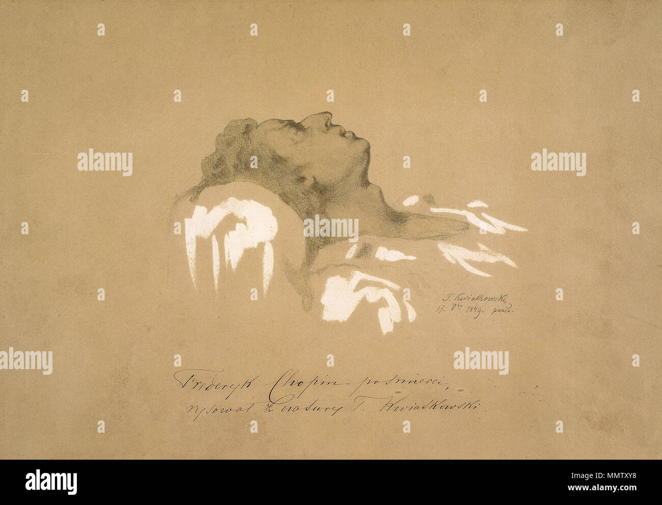 Fryderyk Chopin on his deathbed.. 1849. Kwiatkowski Fryderyk Chopin ...