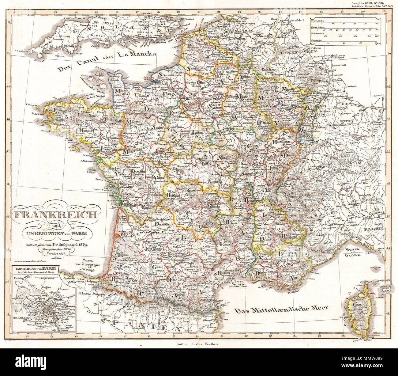 . English: This fascinating hand colored map depicts the French Empire ...
