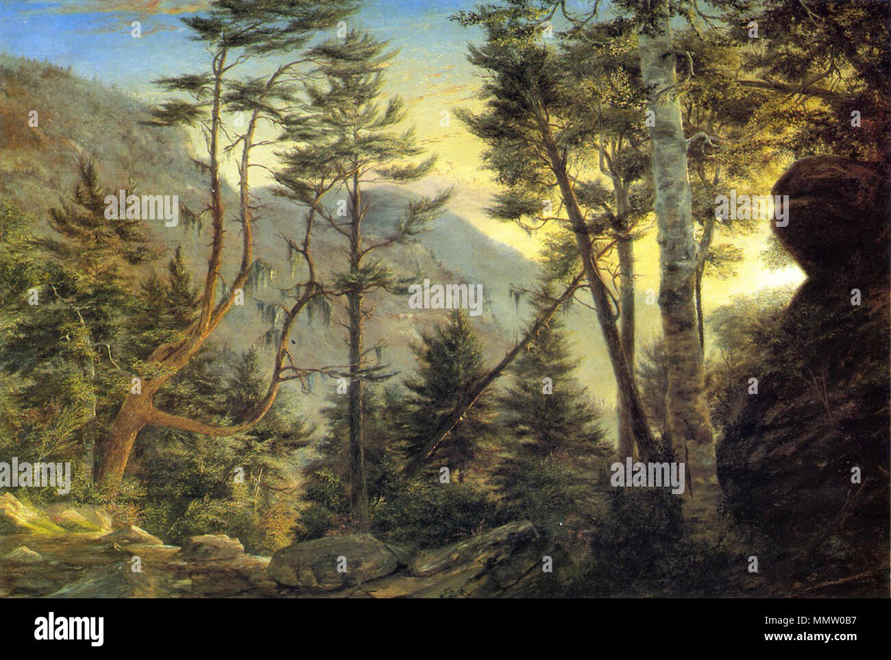 English: The Pinkham Notch, White Mountains . 1862. Charles De Wolf ...