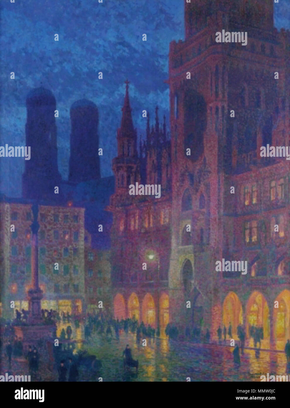 Charles Johann Palmié Marienplatz München 1907 Stock Photo - Alamy