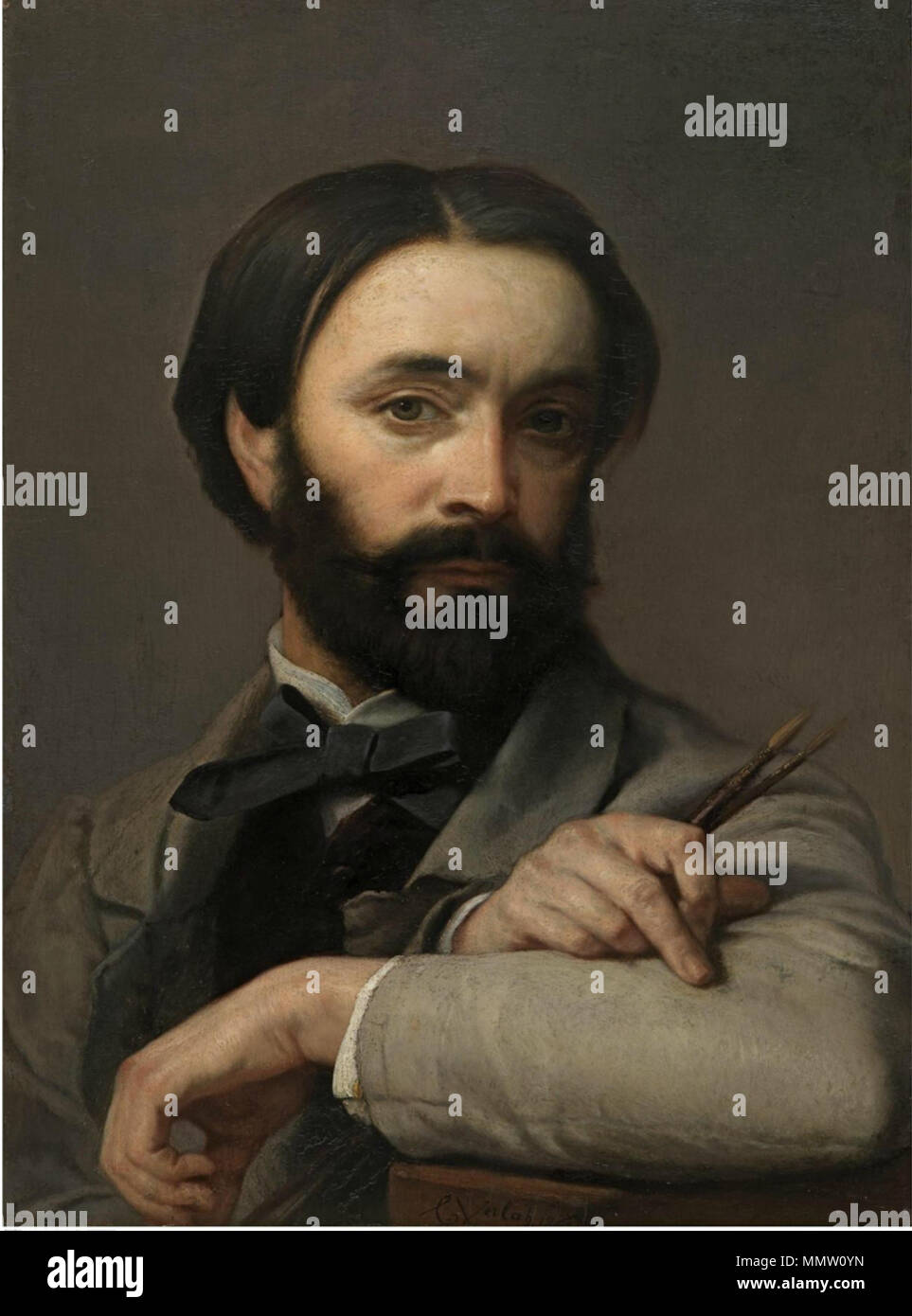 English: Self-portrait . 19th century. Charles Verlat - Self-portrait ...