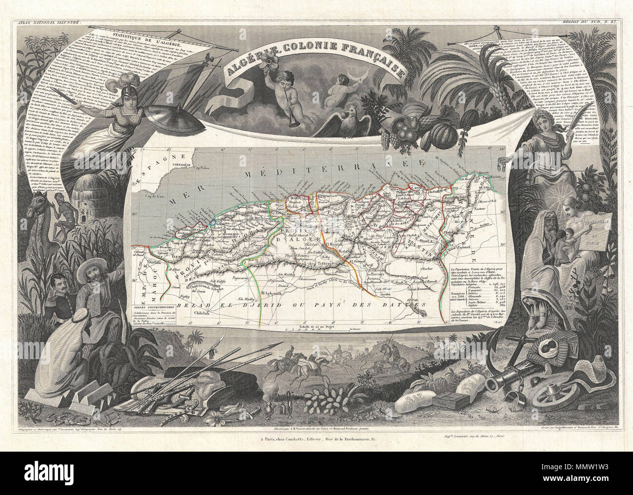 Map algerie hi-res stock photography and images - Alamy