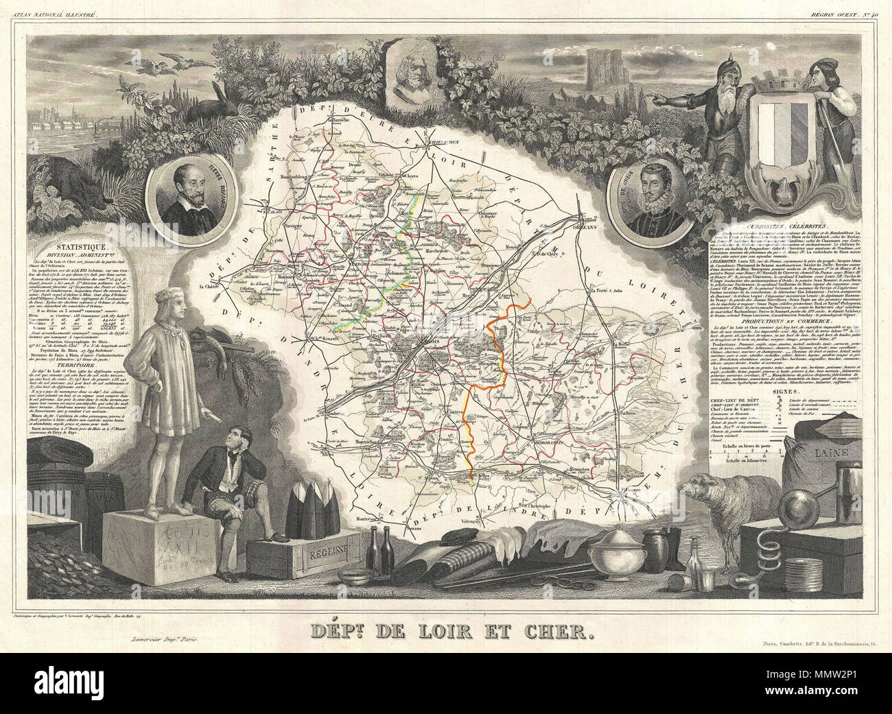 Map cher france hi-res stock photography and images - Alamy