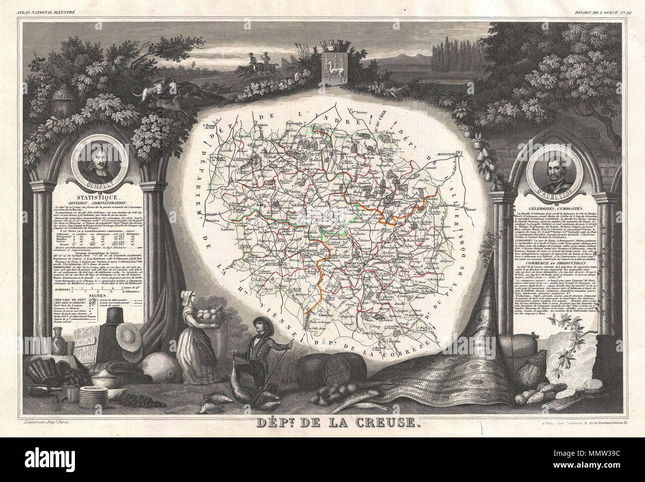 Creuse department map hi-res stock photography and images - Alamy