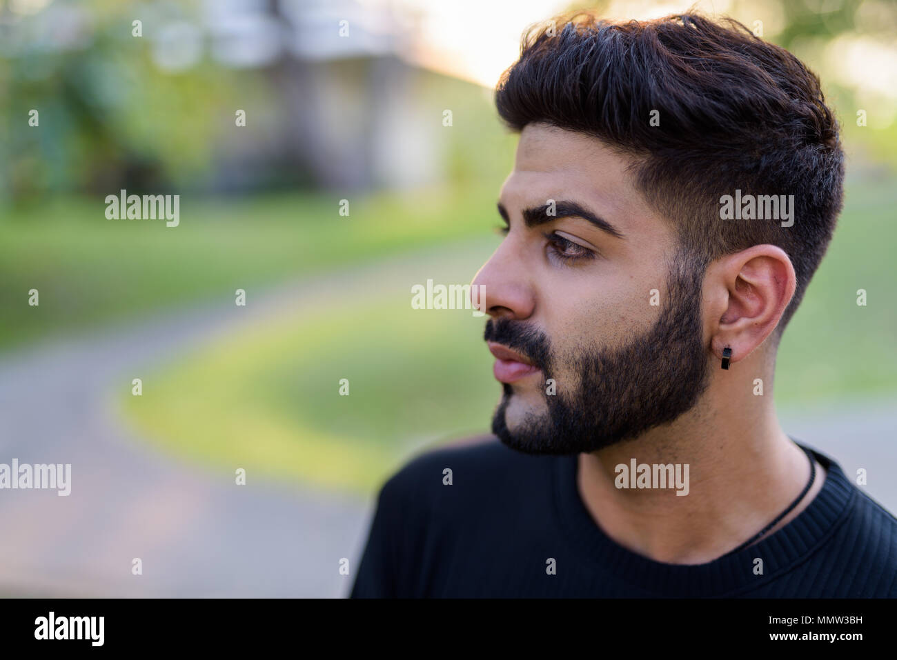 Indian man profile face hi-res stock photography and images - Alamy