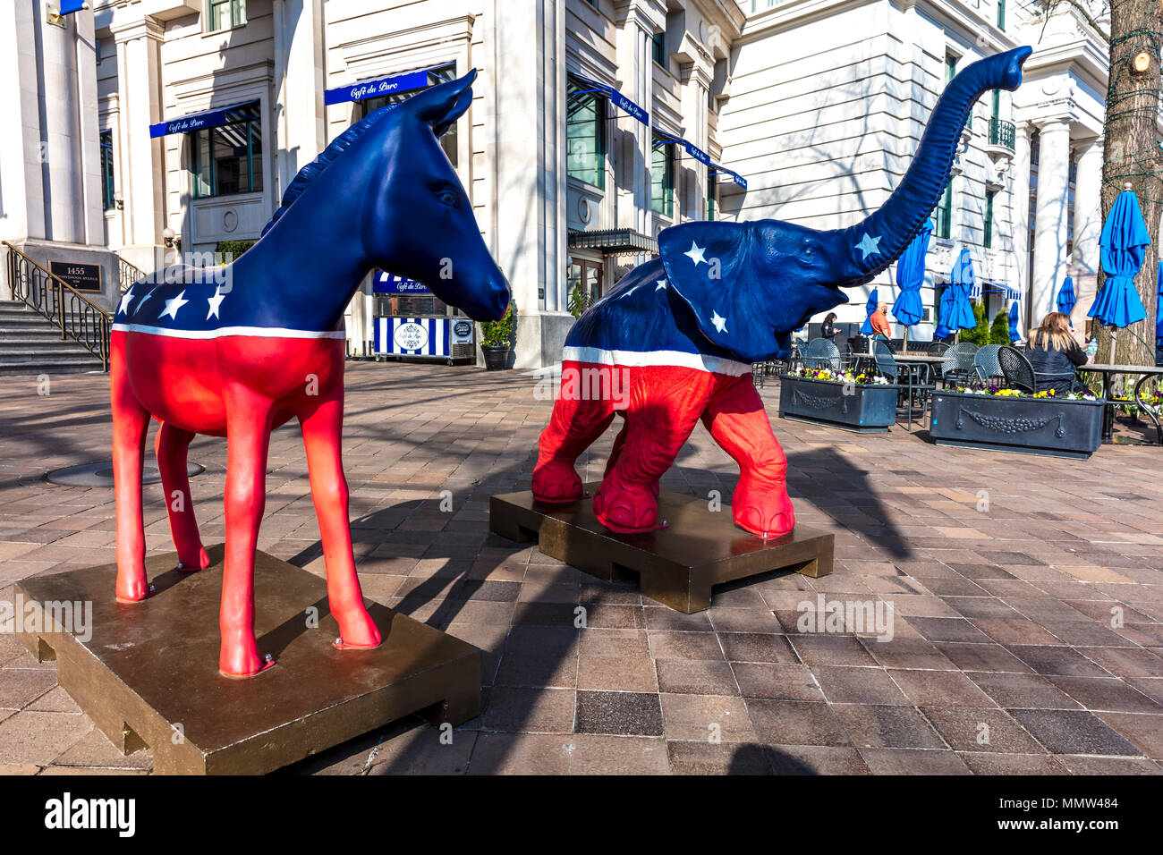 APRIL 11, 2018 - WASHINGTON DC - Democratic Mule and Republican ...