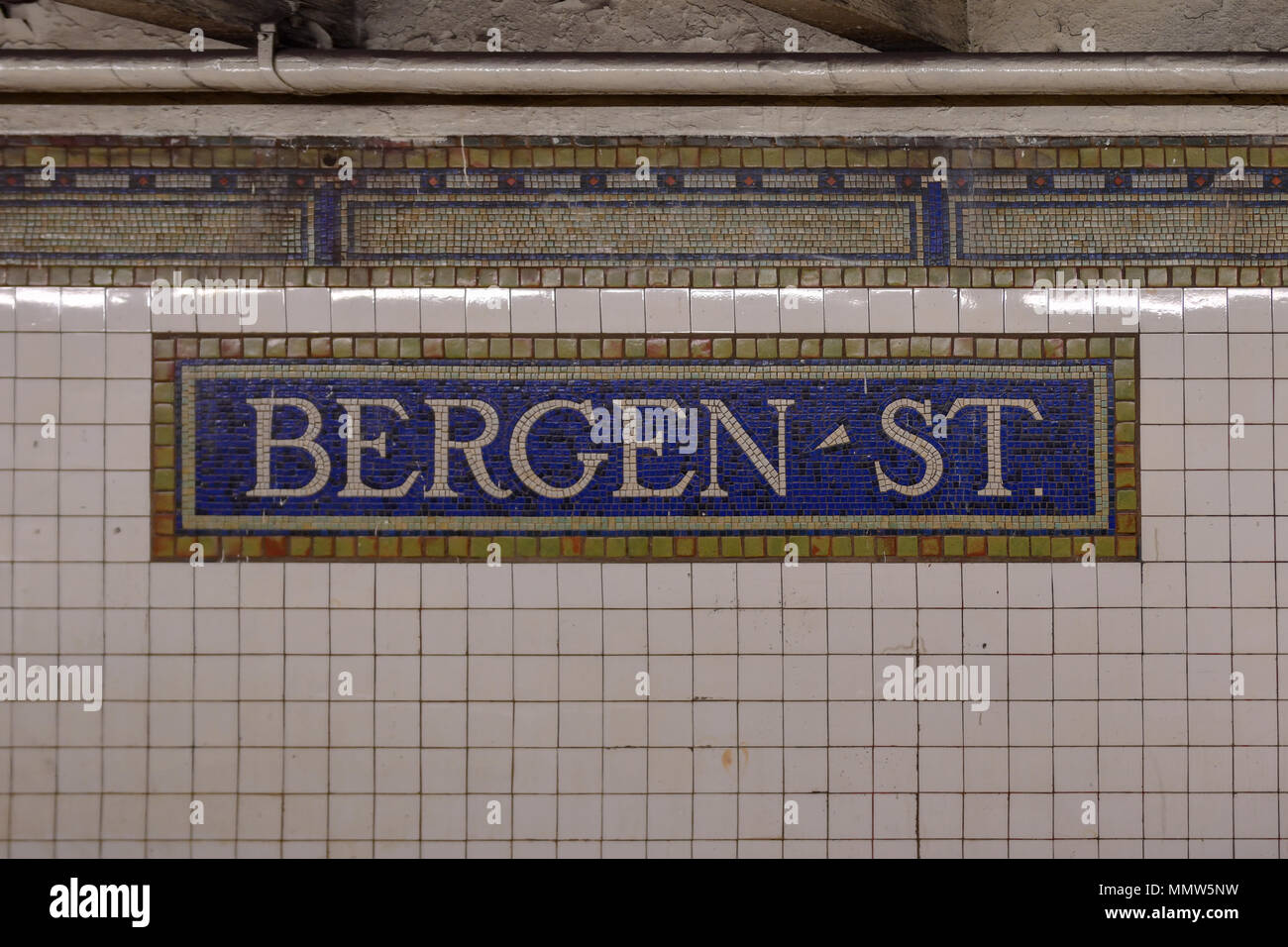 New York City - April 20, 2018: Bergen Street Subway Station on the NYC ...